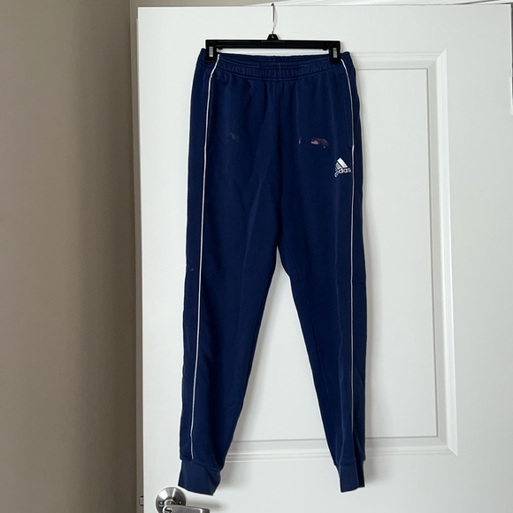 Pants & Jumpsuits | Adidas Small Bleach Stain Blue Workout Sweatpants ...